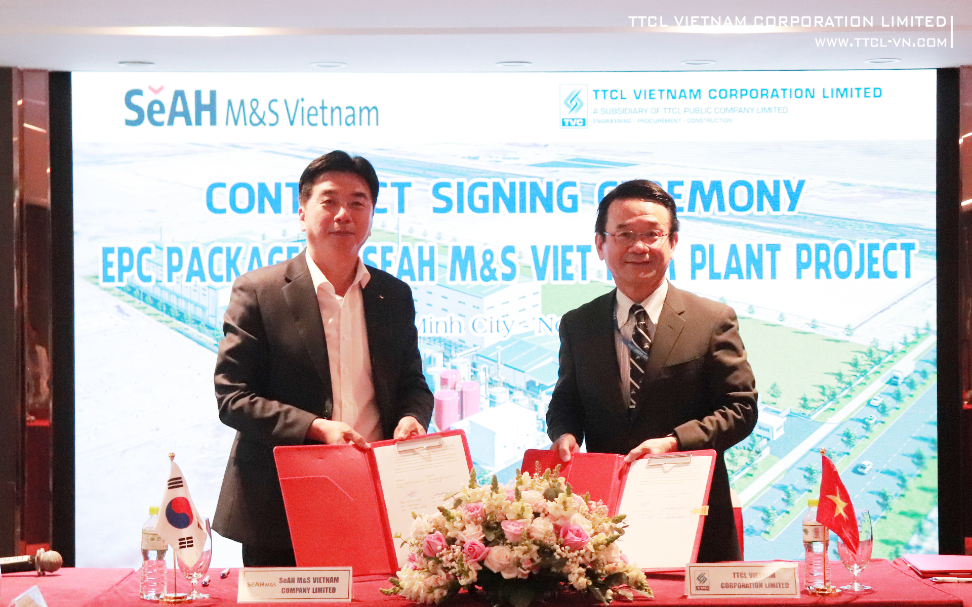 TTCL VIỆT NAM KÝ KẾT HỢP ĐỒNG EPC CHO DỰ ÁN NHÀ MÁY SeAH M&S VIỆT NAM - TTCL VIET NAM
